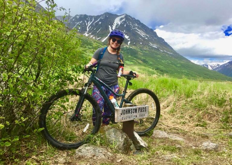 Biking Johnson Pass Trail in Alaska